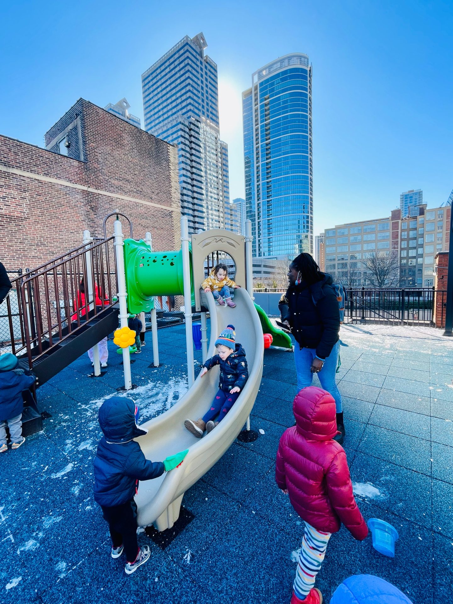 Fun on the new playdeck! – Greene Towne